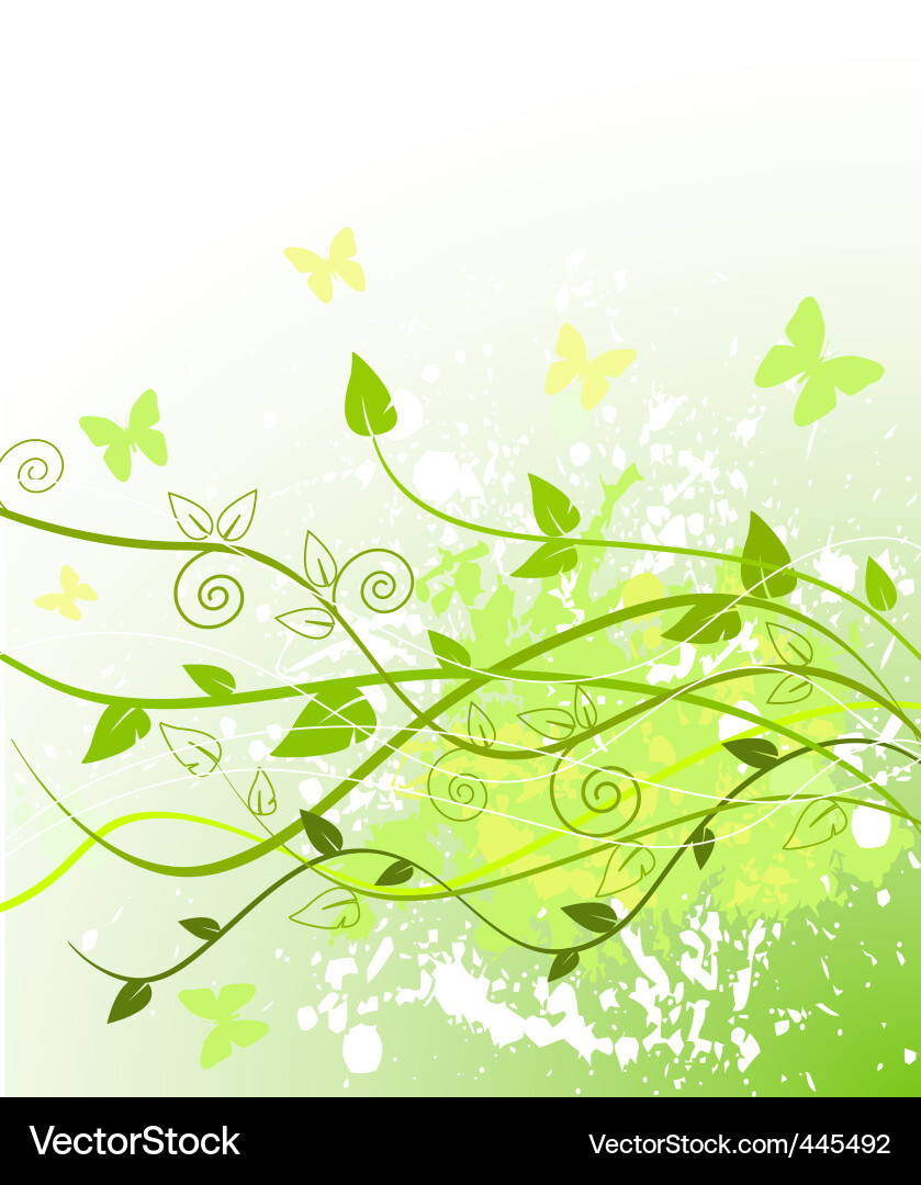 Spring in green Royalty Free Vector Image - VectorStock