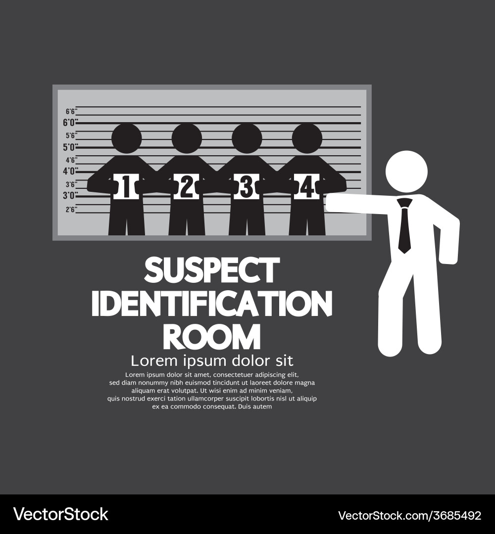 Suspect identification room Royalty Free Vector Image