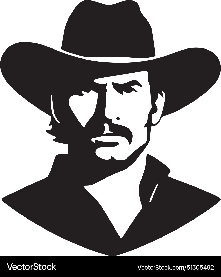 Western - minimalist and flat logo Royalty Free Vector Image