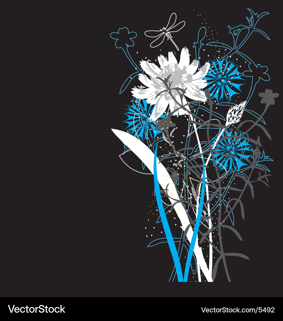 Wild flowers Royalty Free Vector Image - VectorStock