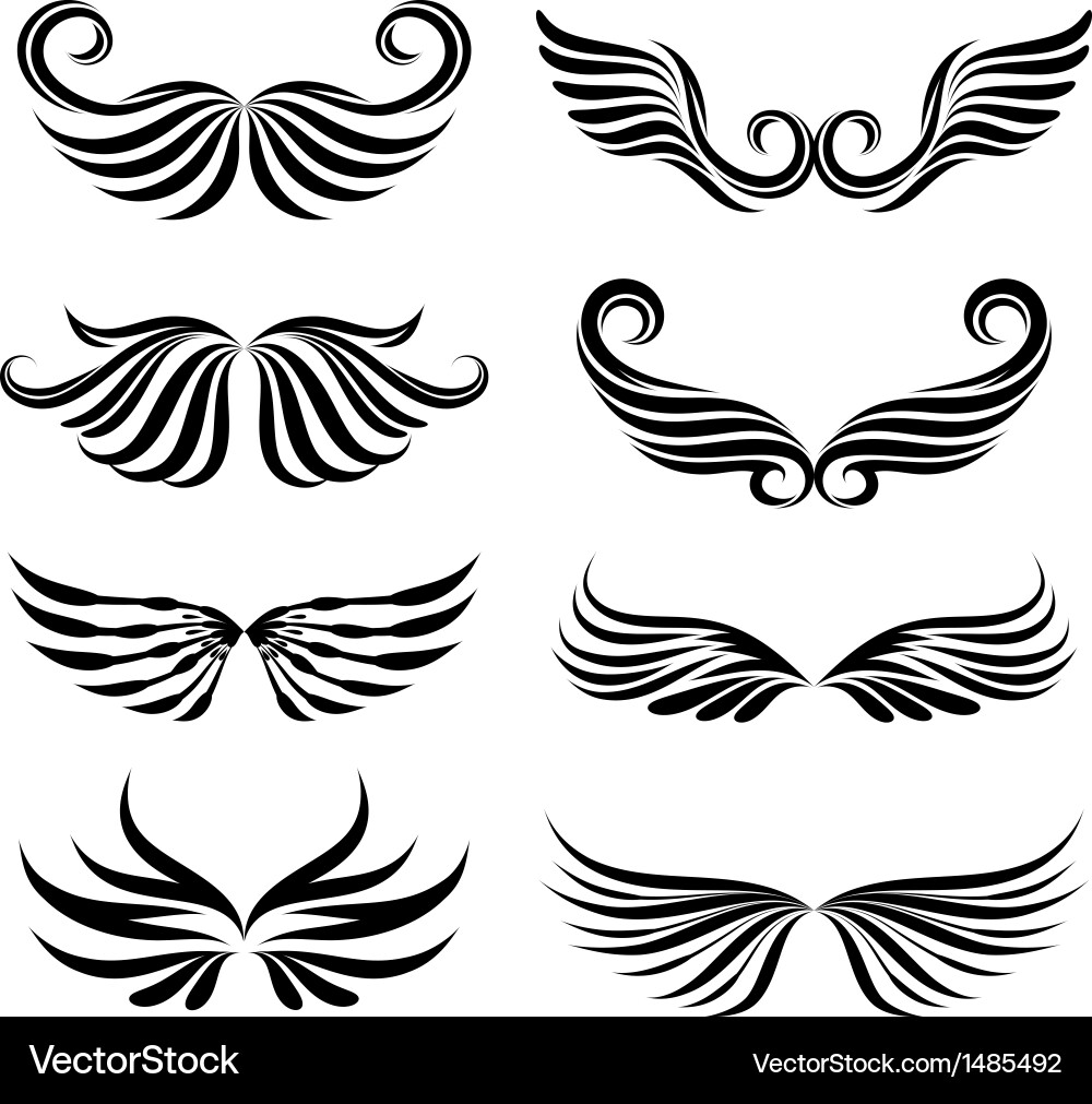 Wings set Royalty Free Vector Image - VectorStock
