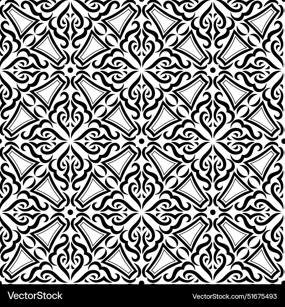 Arabic ceramic tile pattern traditional eastern Vector Image