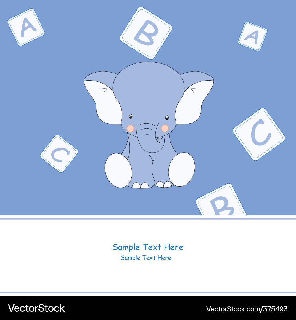 Baby elephant Royalty Free Vector Image - VectorStock