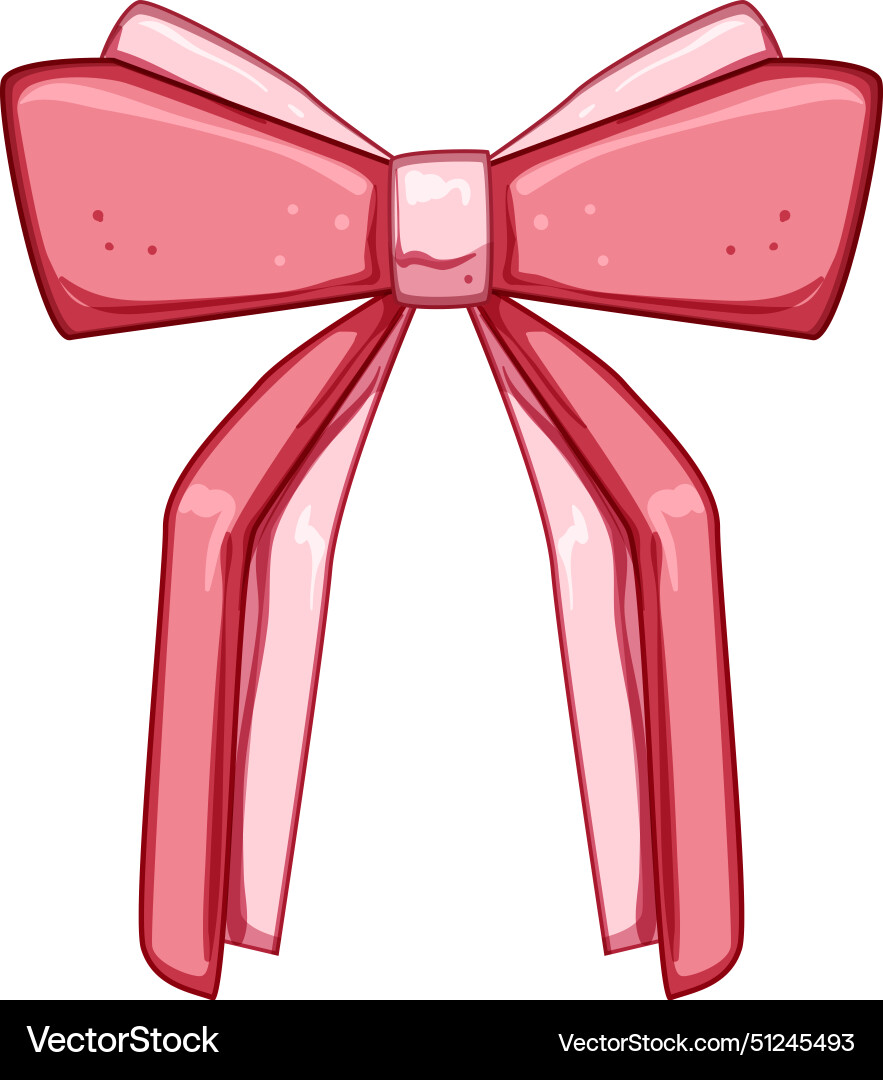 Bow hair ribbon cartoon Royalty Free Vector Image