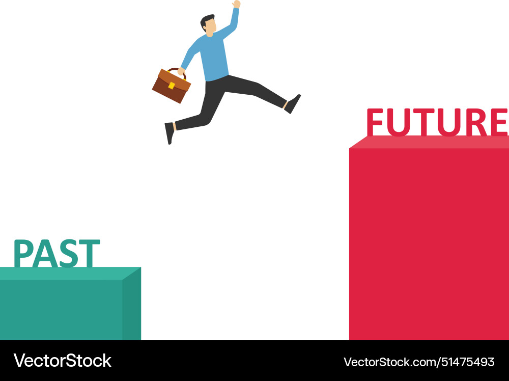 Going to the future hope concept Royalty Free Vector Image