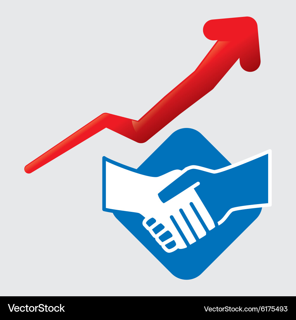 Hand shake design Royalty Free Vector Image - VectorStock