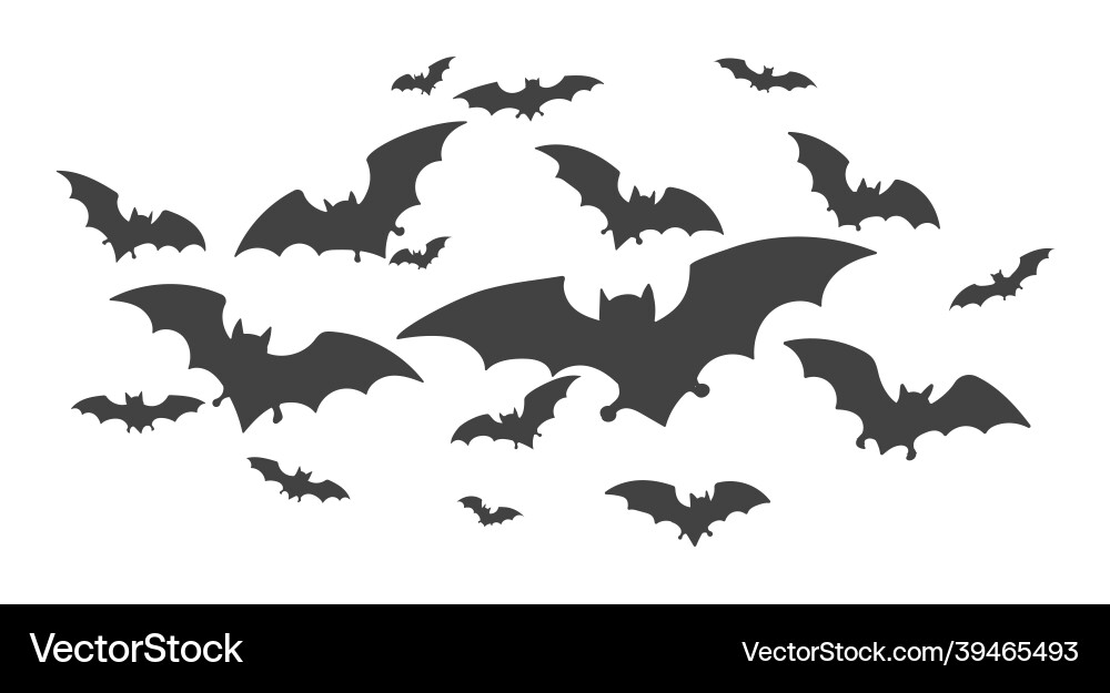 Horrific bat flock Royalty Free Vector Image - VectorStock