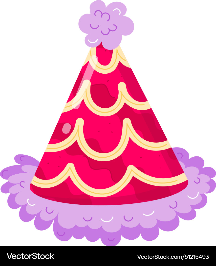 Party caps flat stickers Royalty Free Vector Image