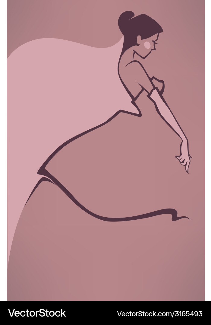 Pink bride Royalty Free Vector Image - VectorStock