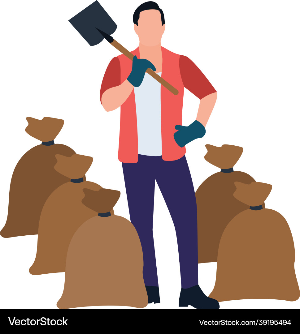 Digging labour Royalty Free Vector Image - VectorStock