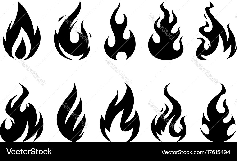 Flames Royalty Free Vector Image - VectorStock