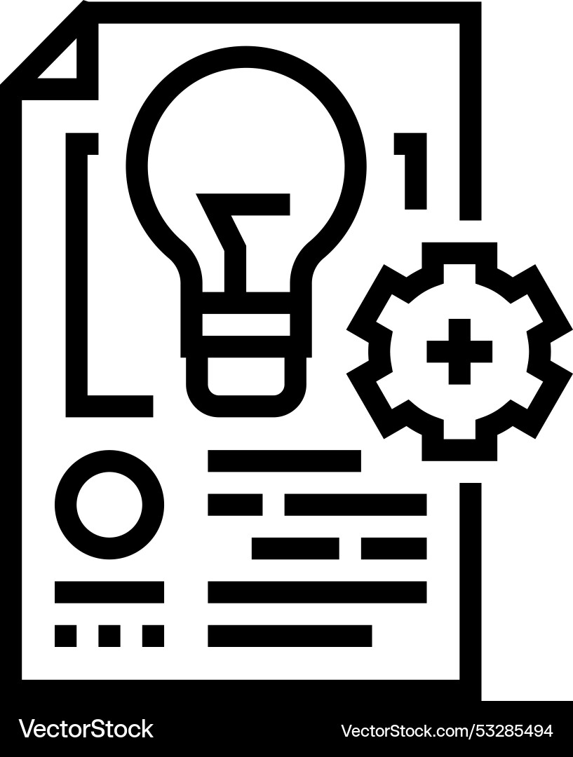 Intellectual property management line icon Vector Image