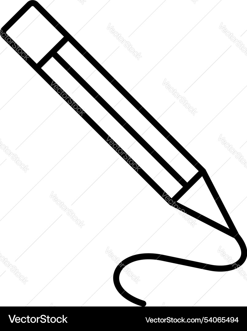Pencil line icon design Royalty Free Vector Image