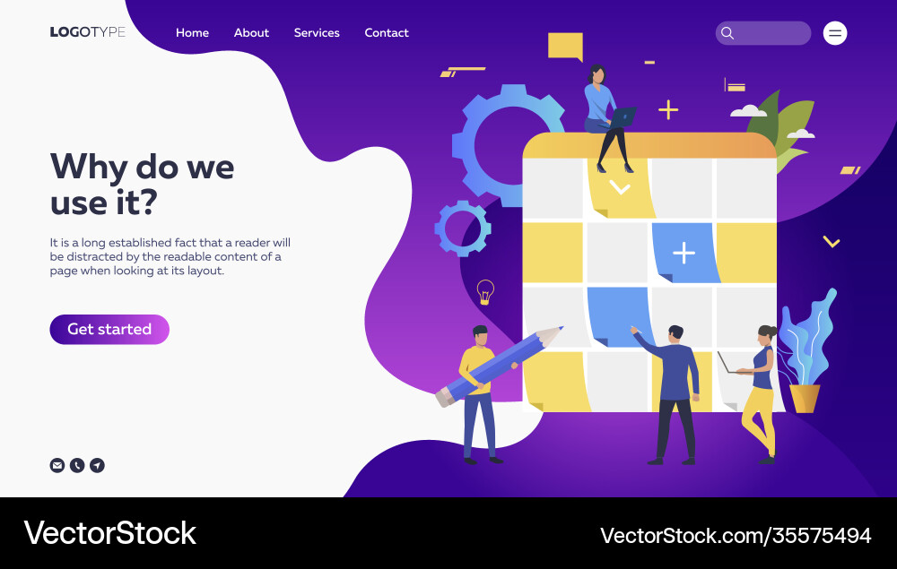 People planning work Royalty Free Vector Image