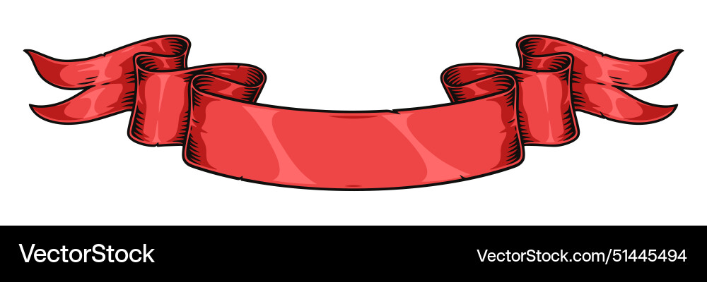 Premium ribbon vintage emblem red Royalty Free Vector Image