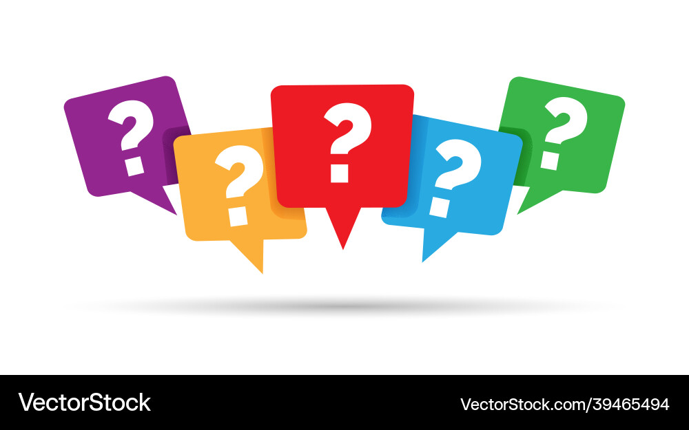 Question message marks Royalty Free Vector Image