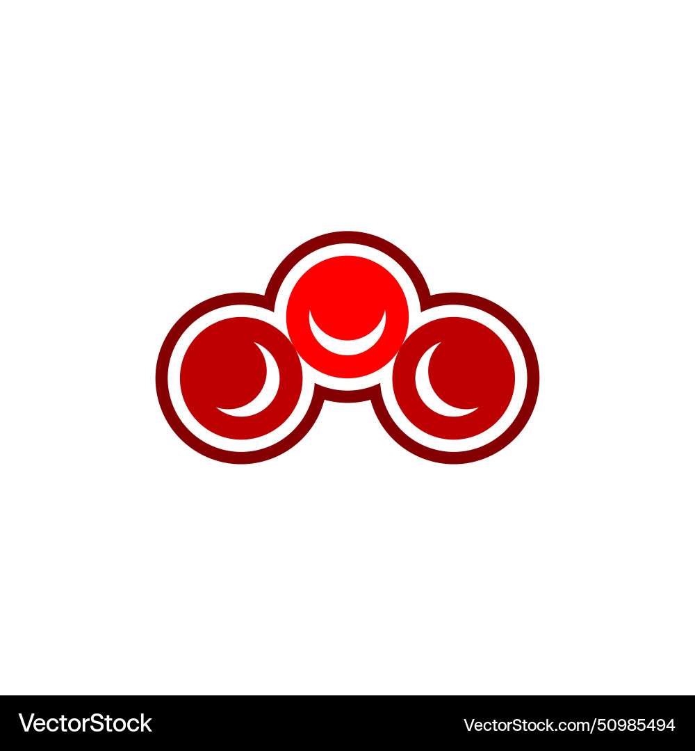 Red blood cells symbol logo Royalty Free Vector Image