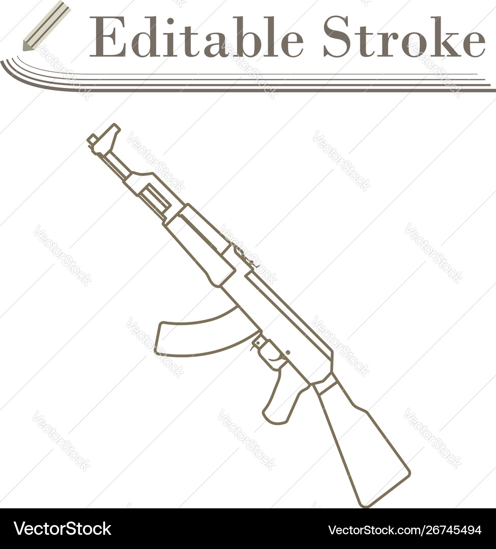 Russian weapon rifle icon Royalty Free Vector Image