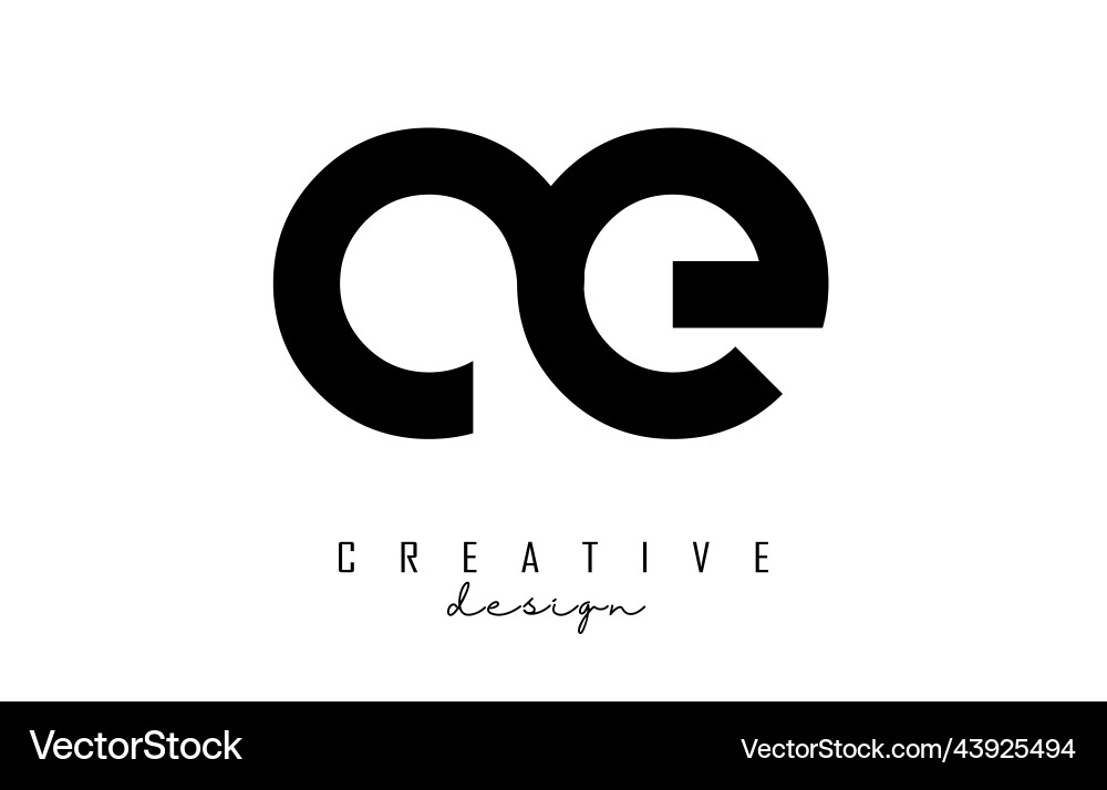 Small letters ae a e logo with minimalist Vector Image