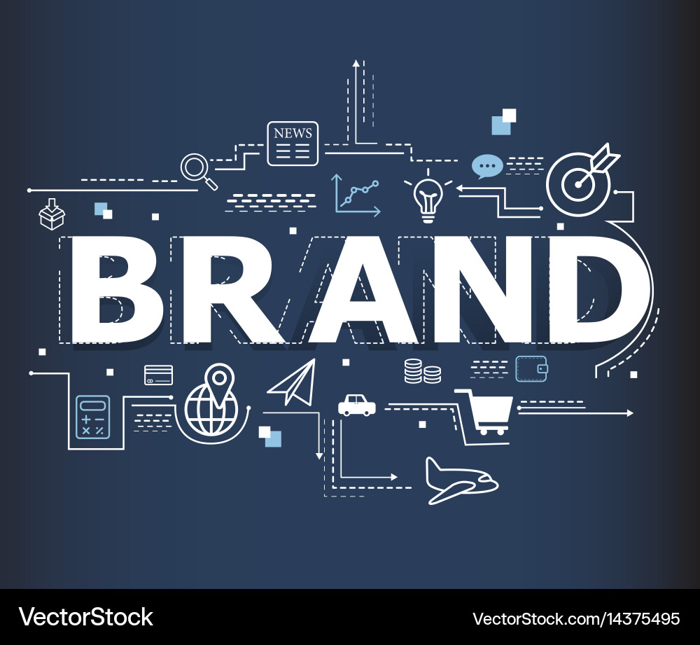 Brand Typography Lettering Royalty Free Vector Image