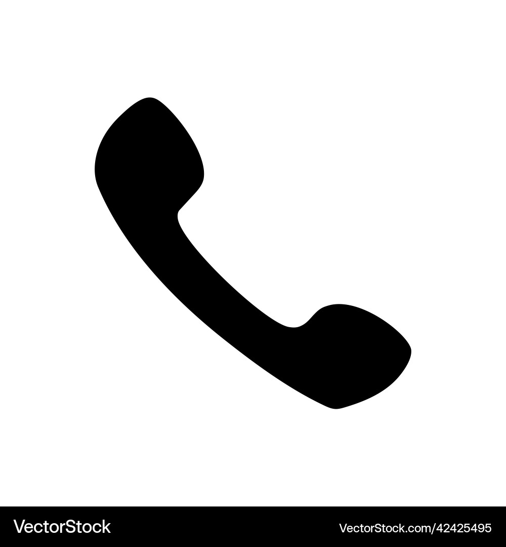 Call icon phone handset symbol Royalty Free Vector Image