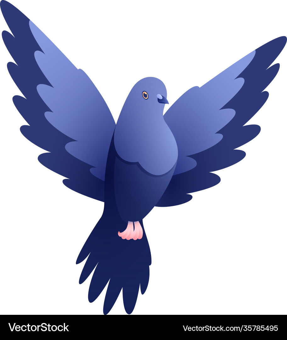 Dove flat Royalty Free Vector Image - VectorStock