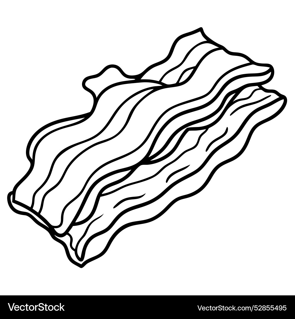 Image of delicious bacon Royalty Free Vector Image