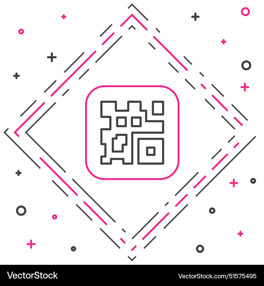 Line qr code sample for smartphone scanning icon Vector Image