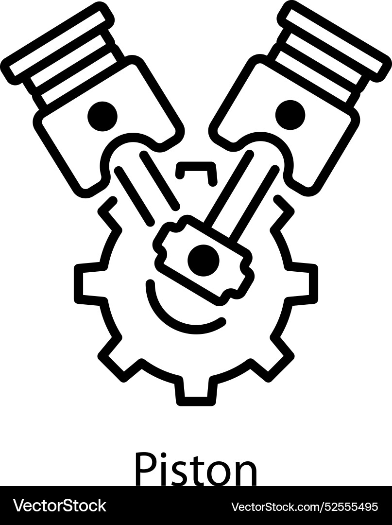 Piston Royalty Free Vector Image - VectorStock