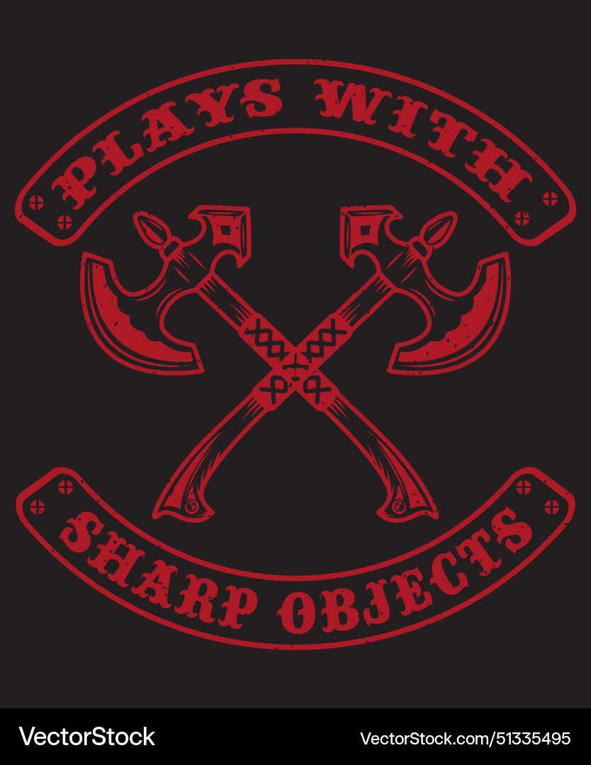 Players with sharp objects axe Royalty Free Vector Image