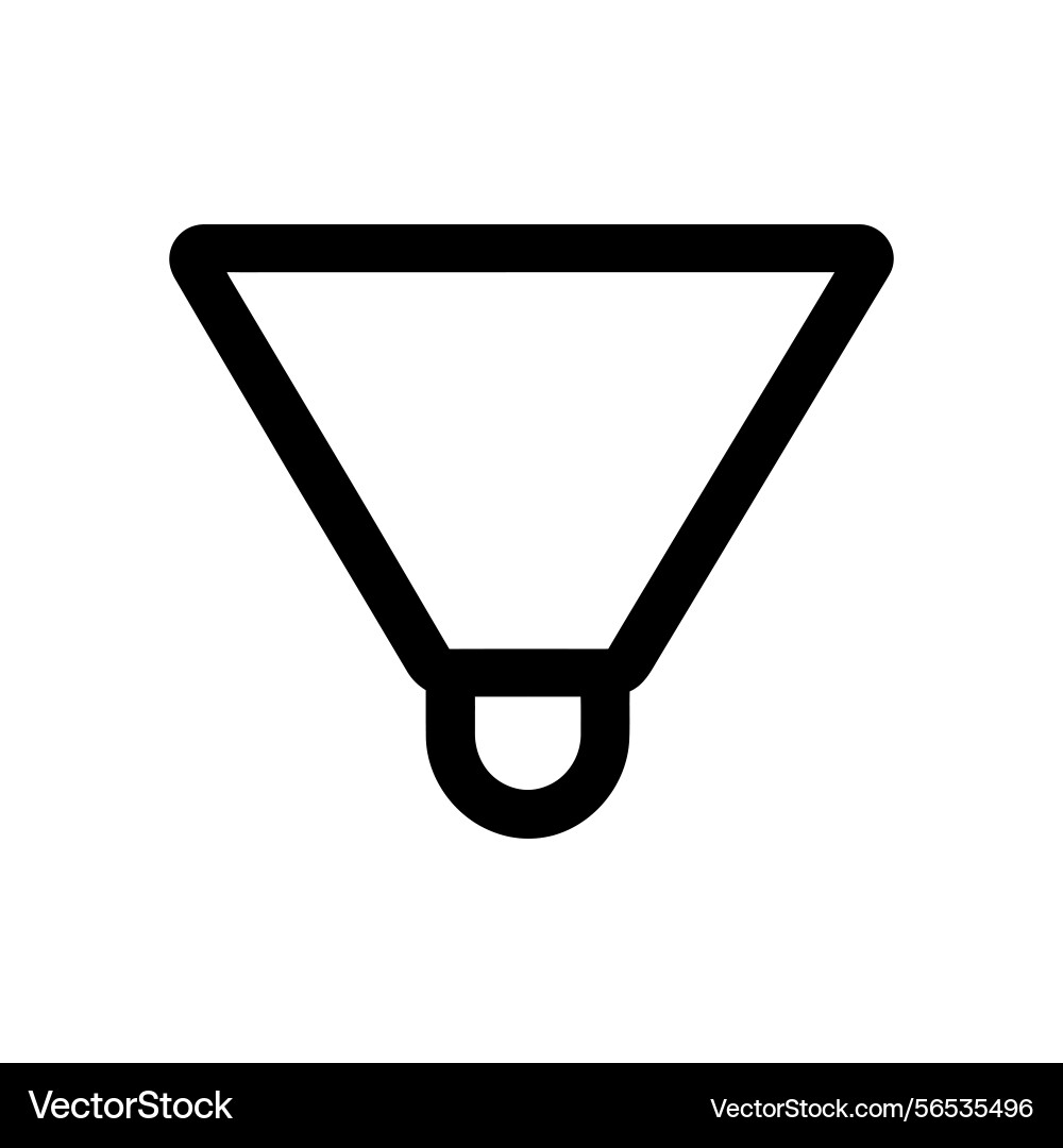 Black line funnel icon simple outline symbol Vector Image