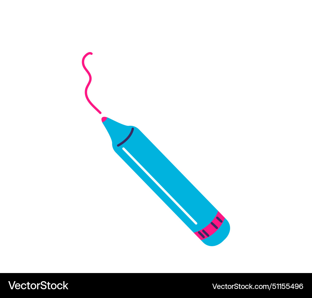 Crayon pencil with line Royalty Free Vector Image