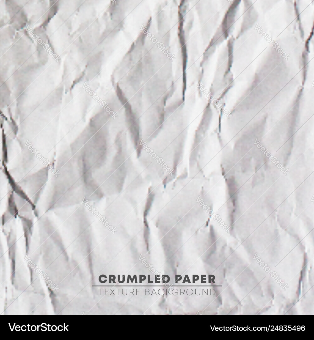 Crumpled Paper Texture Vector