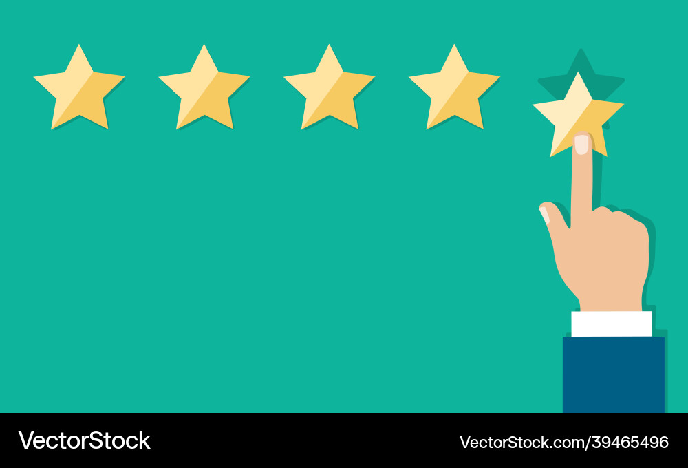 Customer Rating - Five Star Feedback Royalty Free Vector