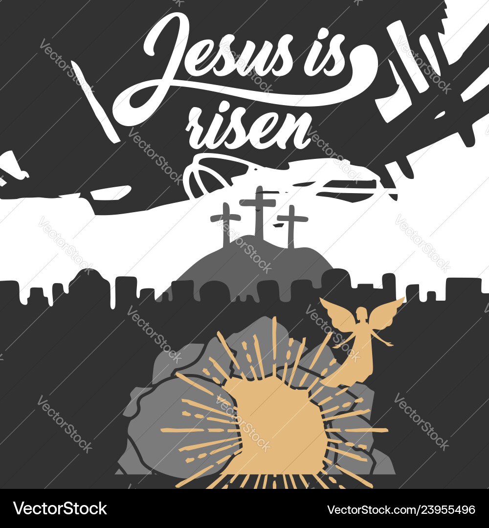 Easter Resurrection Scene Royalty Free Vector Image