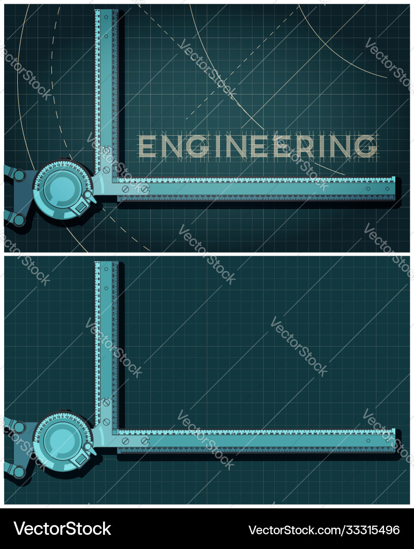 Engineering drawing boards Royalty Free Vector Image
