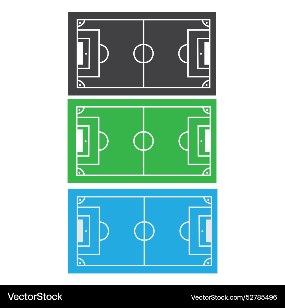 Football field icon symbol design template Vector Image