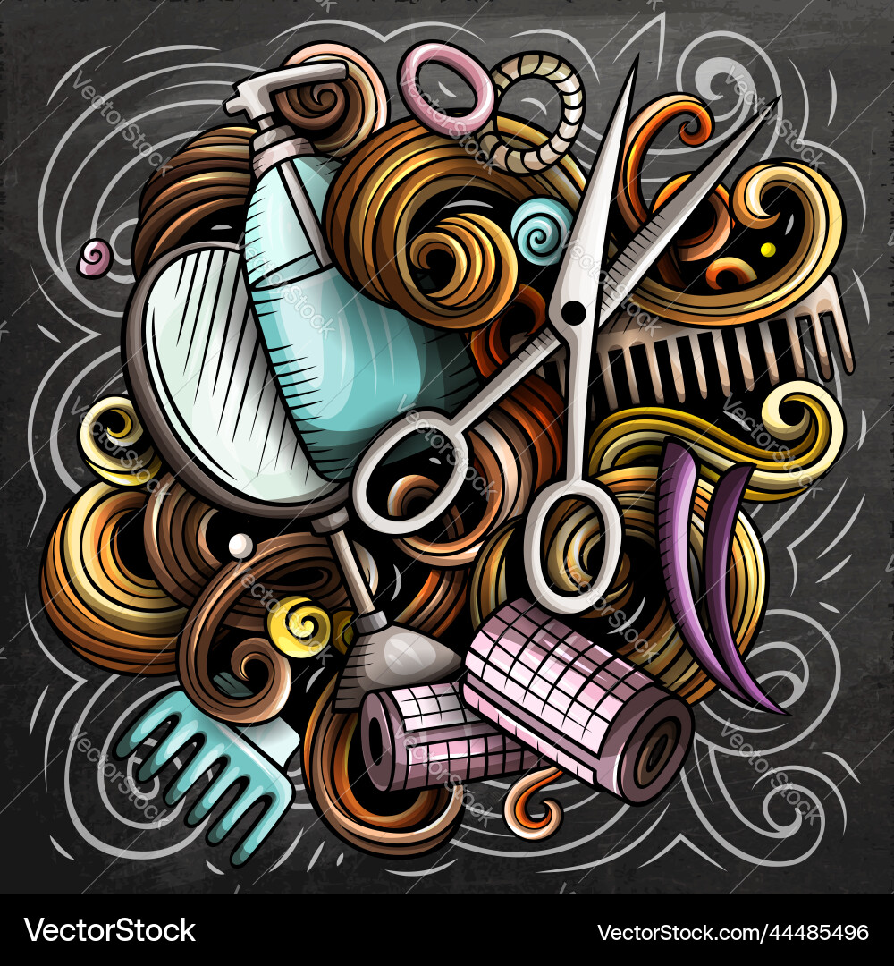 Hair salon cartoon Royalty Free Vector Image - VectorStock