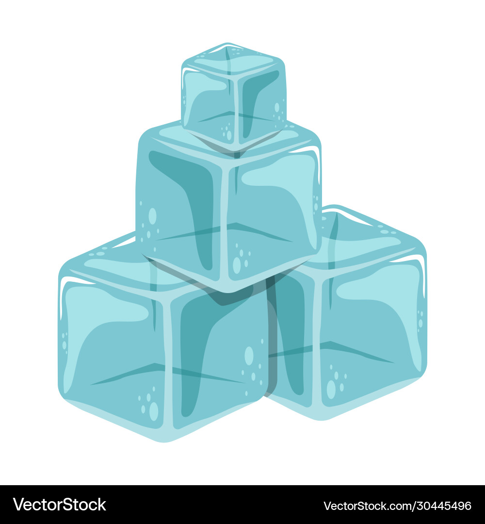 Ice cube Royalty Free Vector Image - VectorStock