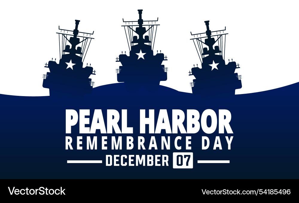 National pearl harbor remembrance day december 7 Vector Image