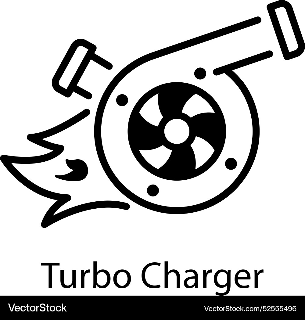 Turbo charger Royalty Free Vector Image - VectorStock