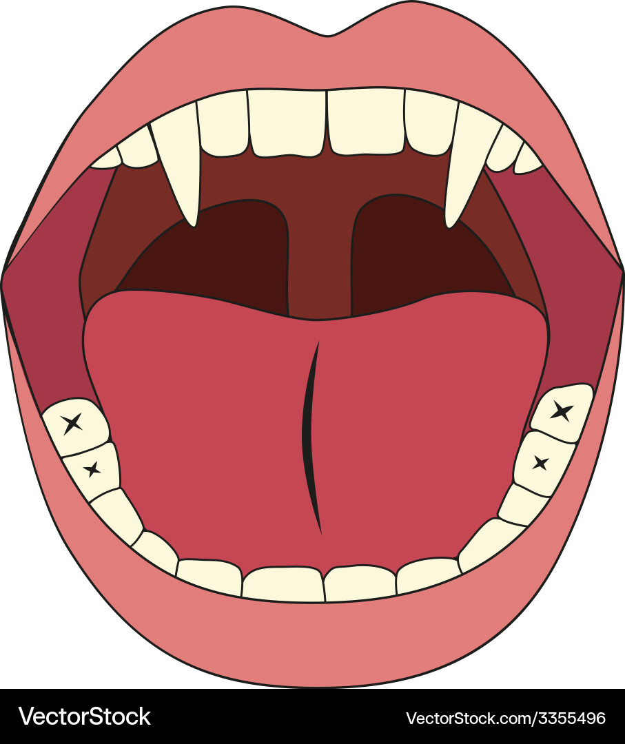 Vampire mouth Royalty Free Vector Image - VectorStock