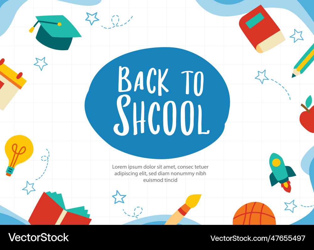Back to School Doodle Background Royalty Free Vector Image