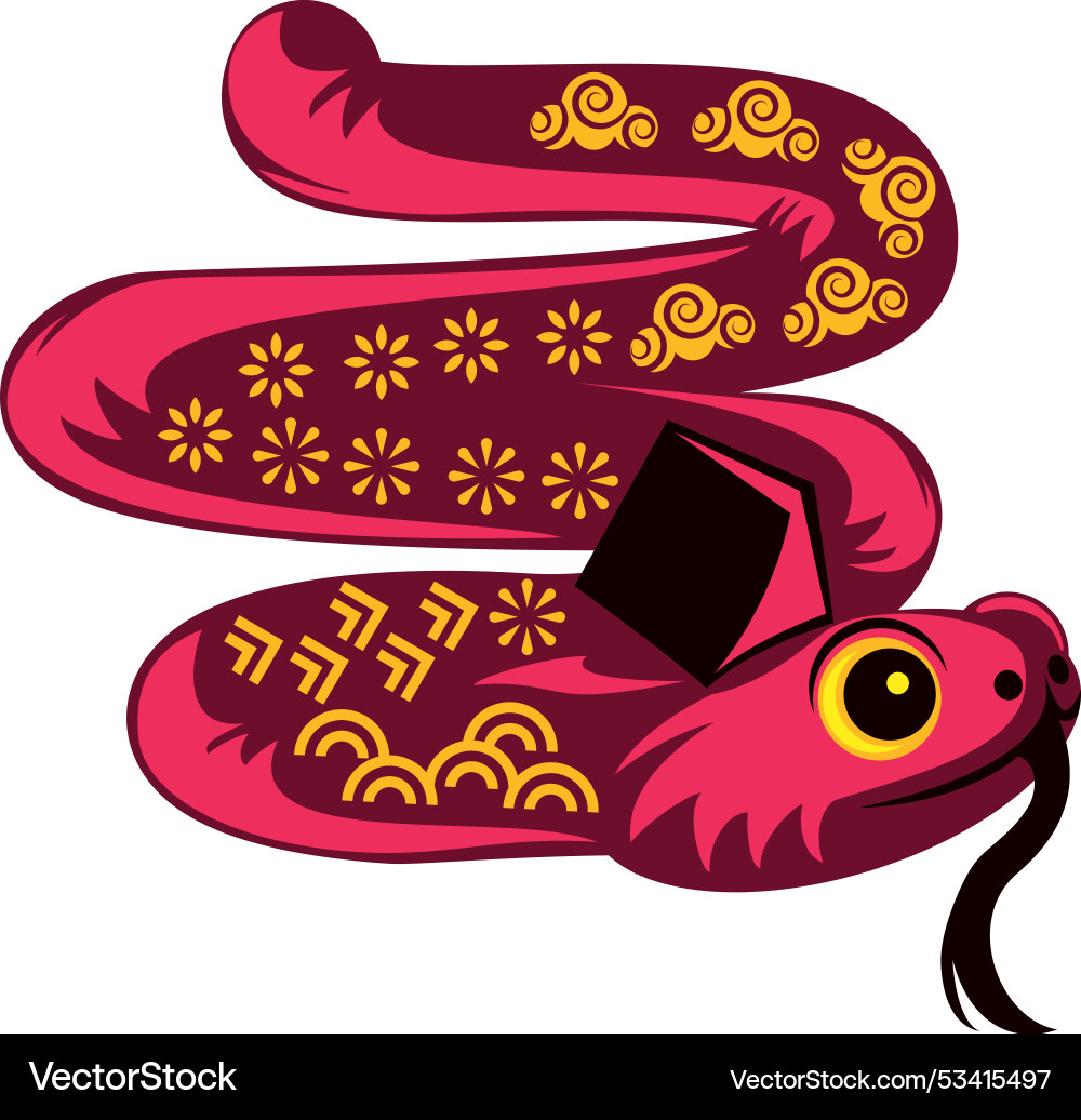 Chinese new year snake character Royalty Free Vector Image