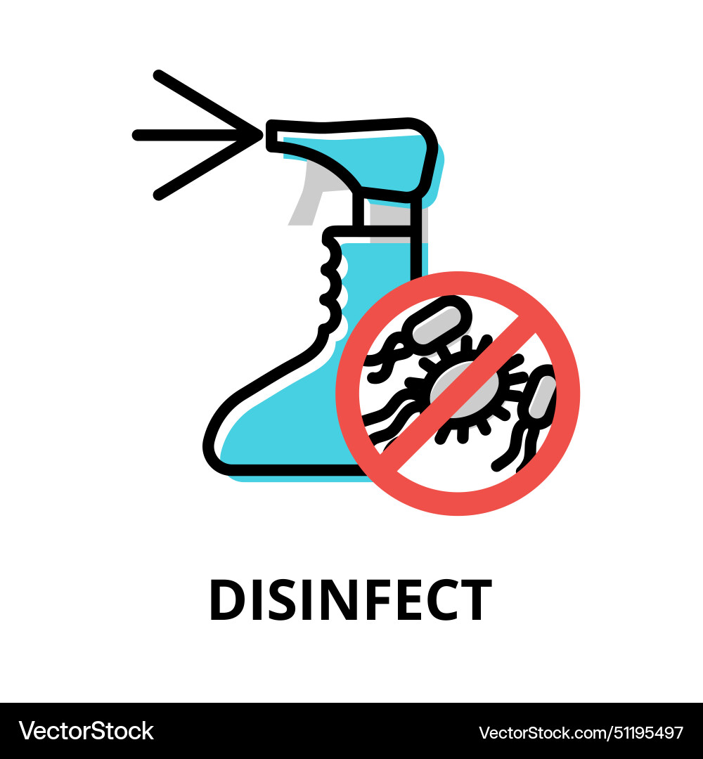 Concept of disinfect icon modern flat editable Vector Image