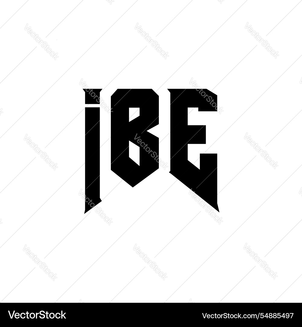 Ibe letter logo design for technology company Vector Image