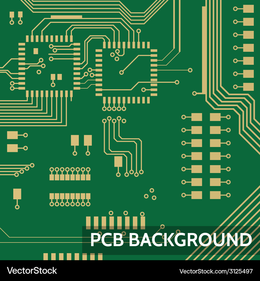 PCB Circuit Board Background Royalty Free Vector Image