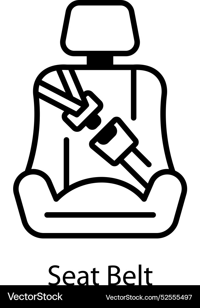 Seat belt Royalty Free Vector Image - VectorStock
