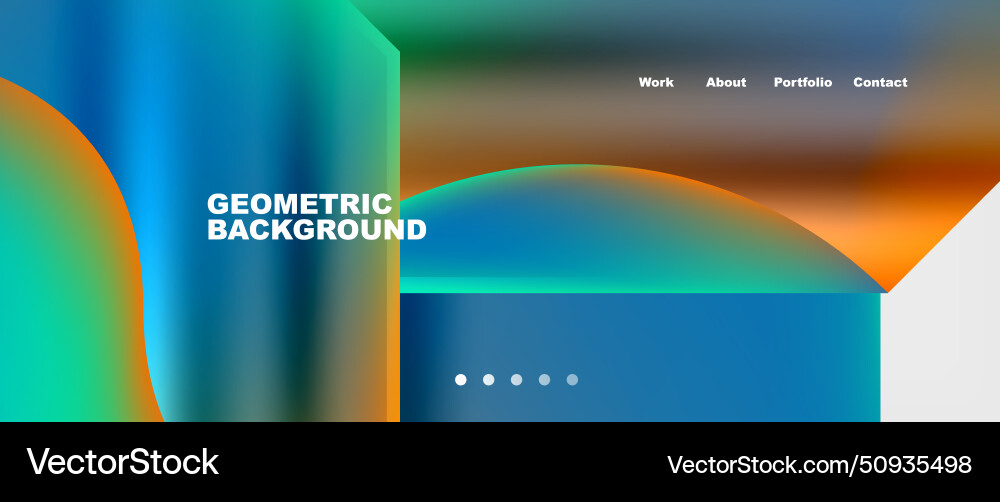 Abstract geometric shapes web design page Vector Image