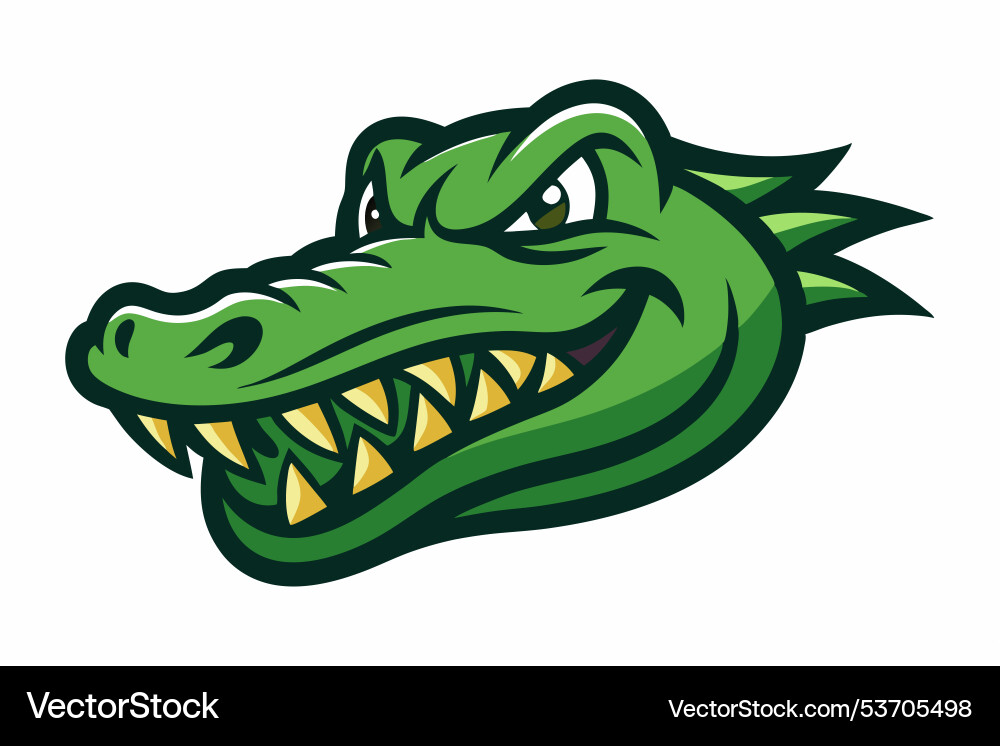 Alligator head mascot logo design Royalty Free Vector Image